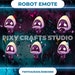 Chibi Cube Robot Emotes Pack for Twitch, Discord, and Streaming ...