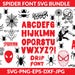 Spider Alphabet SVG, Spider Font SVG, Spider Font,spider Web Font ...