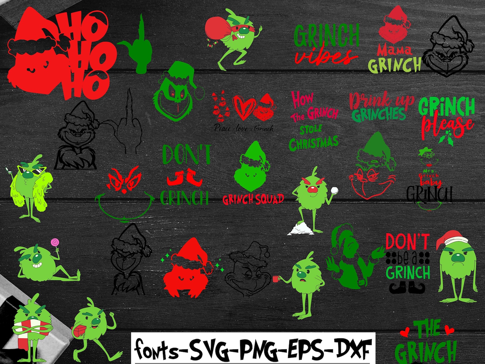 The Green Font,grinch Font Svg Png,christmas Holiday Fonts,grinch Fonts ...