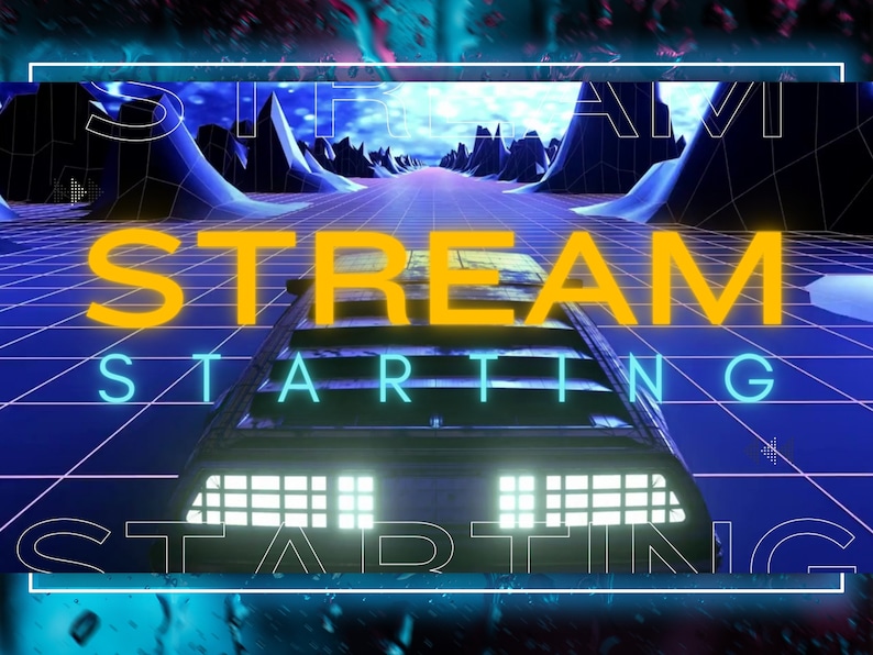 Twitch Animated Retro Car Overlay for Starting Soon, Stream Ending, and ...
