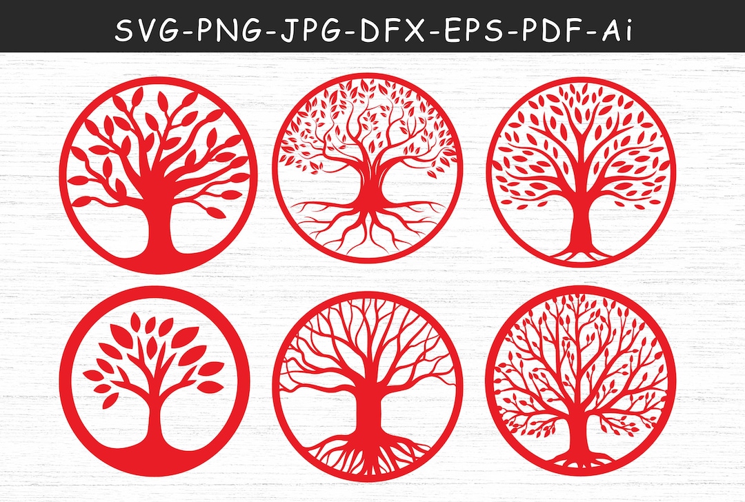 Tree Laser Cut Svg, Vector Files for Wood Laser Cutting ,glowforge ...