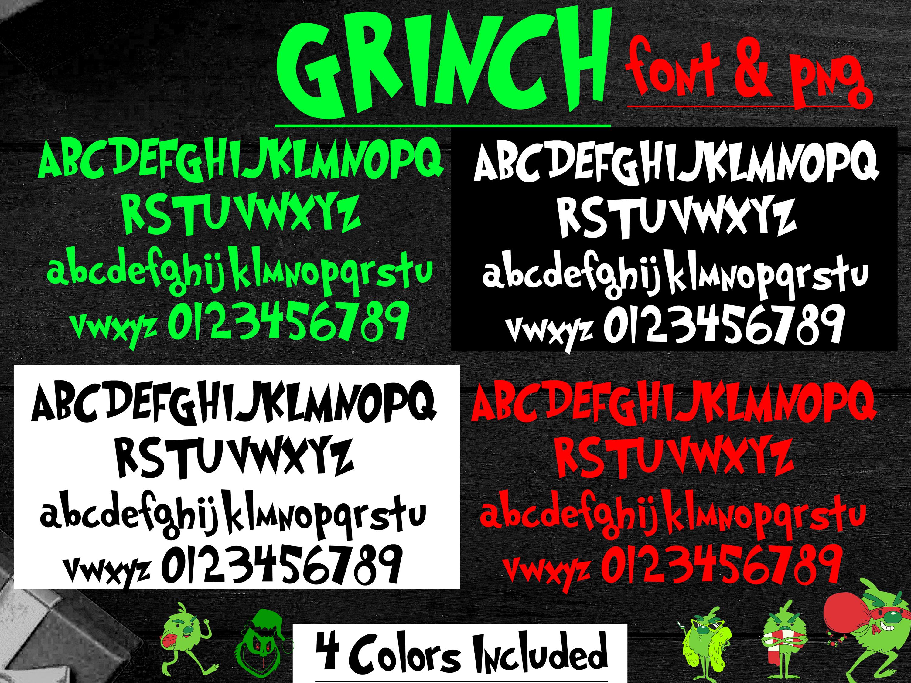 The Green Font,grinch Font Svg Png,christmas Holiday Fonts,grinch Fonts ...