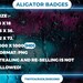 Alligator Sub Badges | Streaming Badges | 6 Adorable Crocodile Badges ...