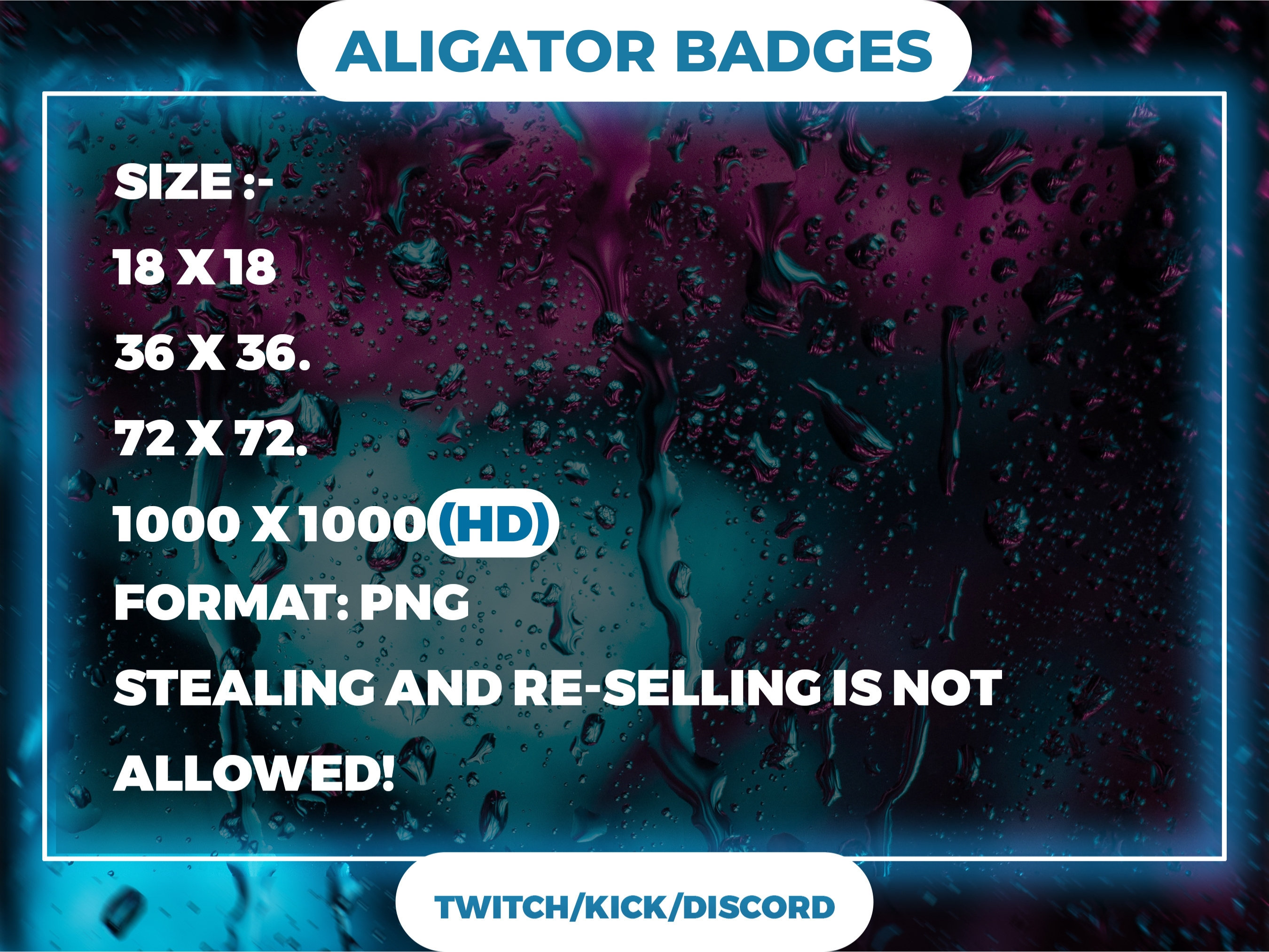 Alligator Sub Badges | Streaming Badges | 6 Adorable Crocodile Badges ...