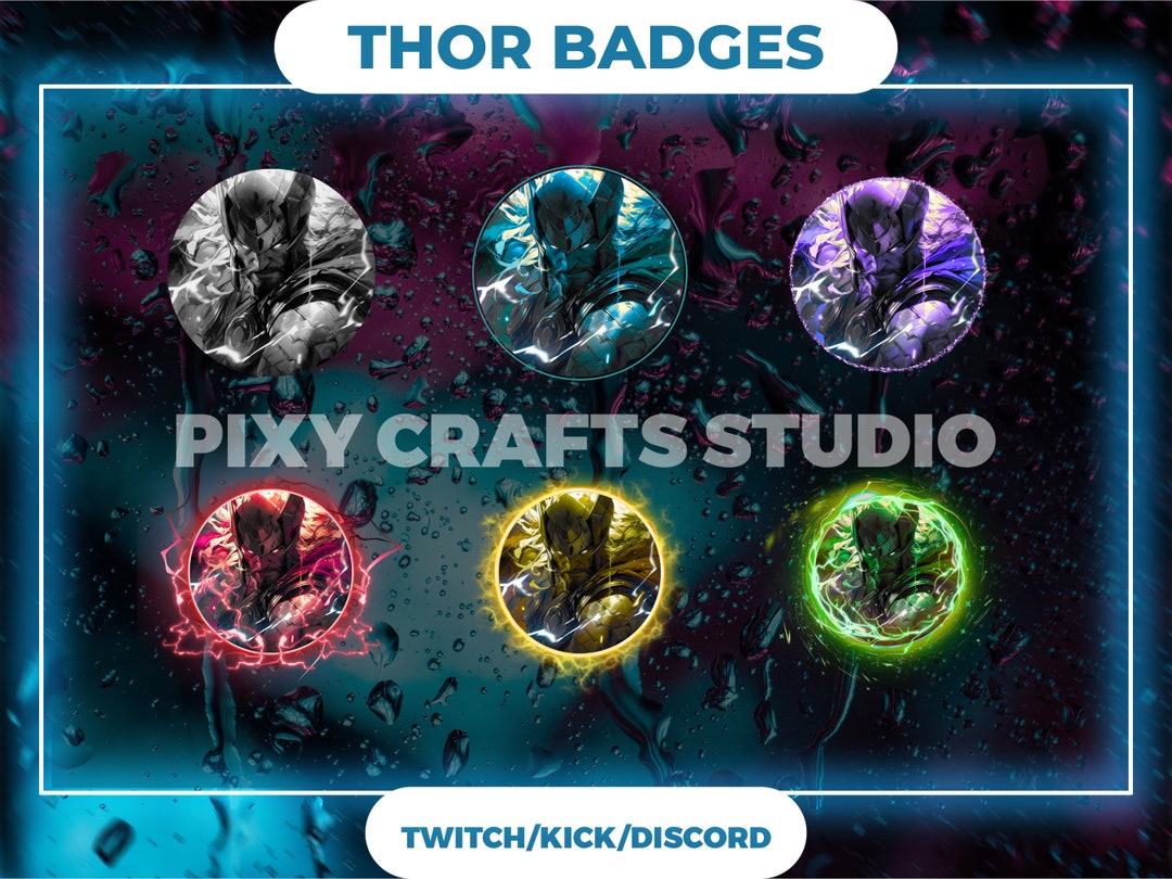 Thor Sub/bit Badges for Your Streams! Perfect for Twitch and Anime ...