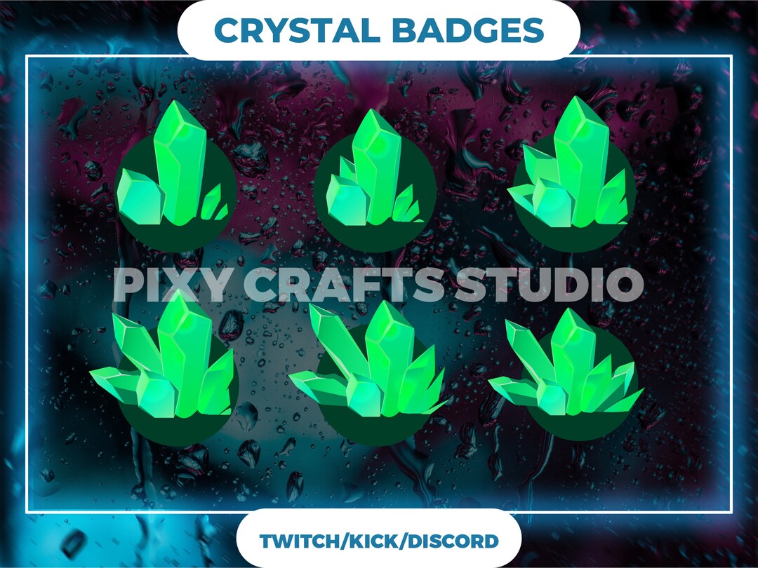 Crystal Badges | Gem-inspired Designs | Shiny and Lustrous Bit Badges ...