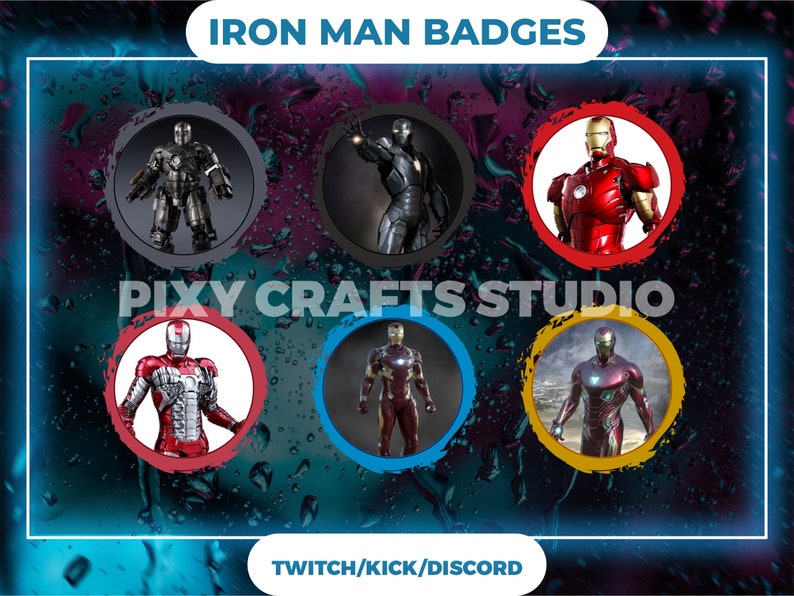 Iron-man Badges for Twitch | Anime-inspired Twitch Badges | Ready to ...