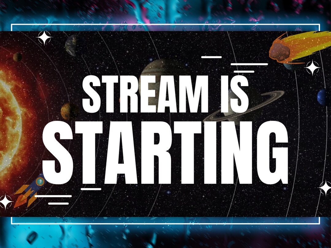 Solar System Animated Stream Package - Twitch Graphic Overlay Featuring ...