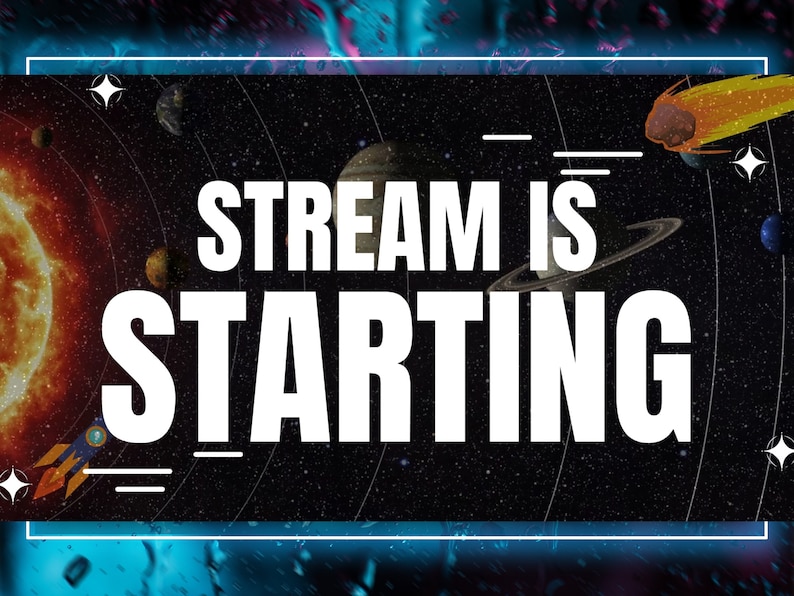 Solar System Animated Stream Package Twitch Graphic Overlay Featuring ...
