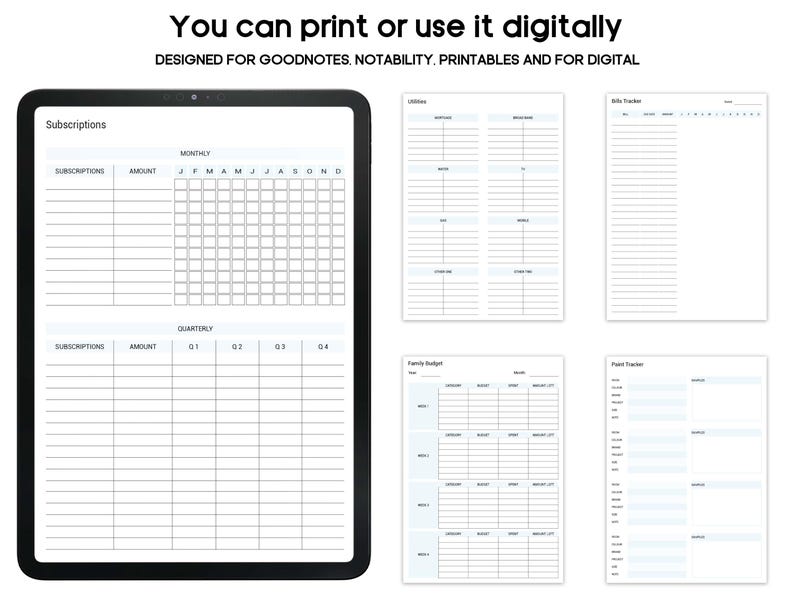 Household Management Printable Weekly, Household Management Printable ...