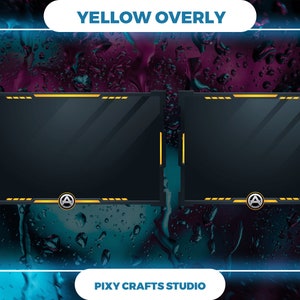 Yellow Aesthetic Static Stream Overlay Package for Twitch: Includes ...