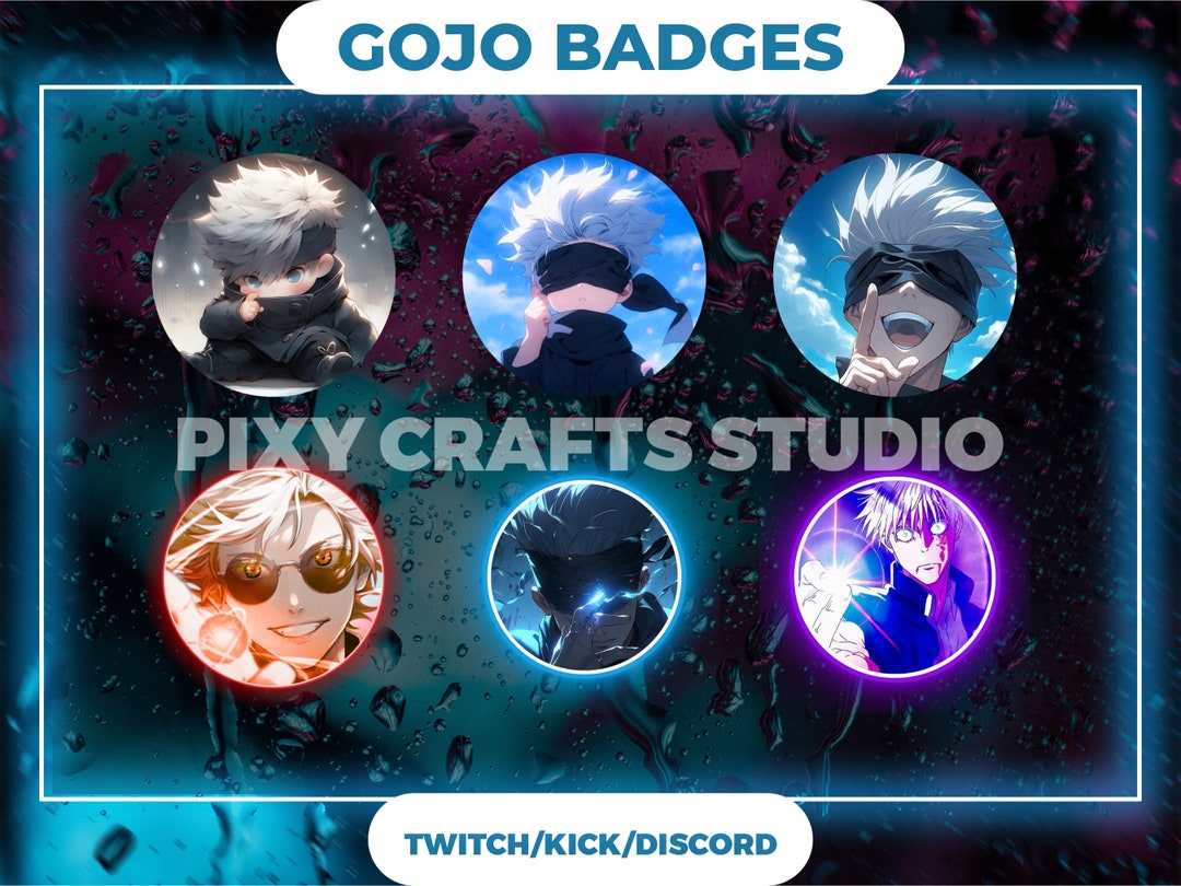 Gojo-saturo Subscription Badges for Twitch, Youtube, and Discord Stream ...