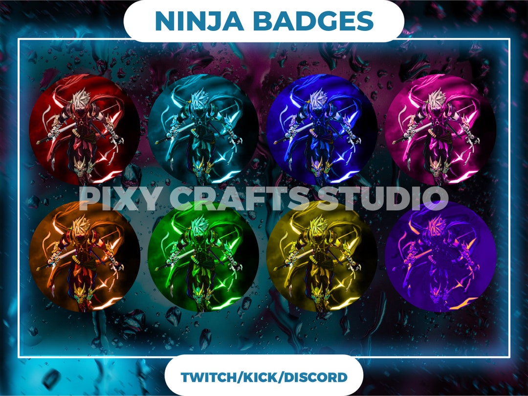 Twitch Ninja Sub Badges | Set of 8 Anime Sub/bit Badges | Ideal for ...