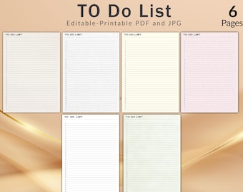 Minimalist To-do List Printable, Simple Task List, Daily Productivity ...