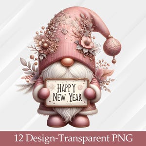 Happy New Year Gnomes Clipart, New Year Gnomes, Holiday Gnomes Clipart ...