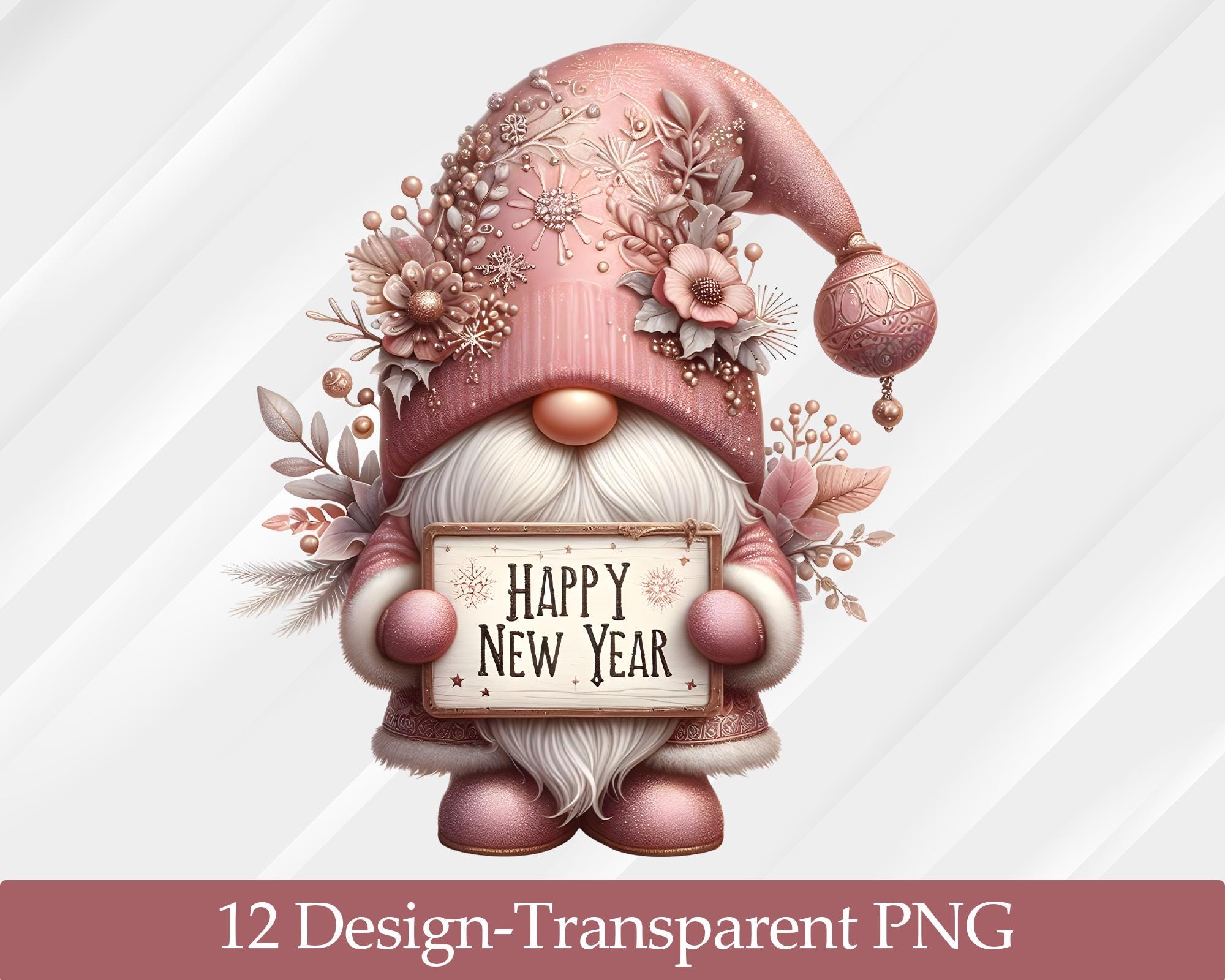 Happy New Year Gnomes Clipart, New Year Gnomes, Holiday Gnomes Clipart ...