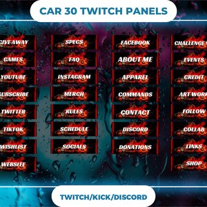 Car Animated Stream Package / Racing Aesthetic / Cars Theme / Fire ...