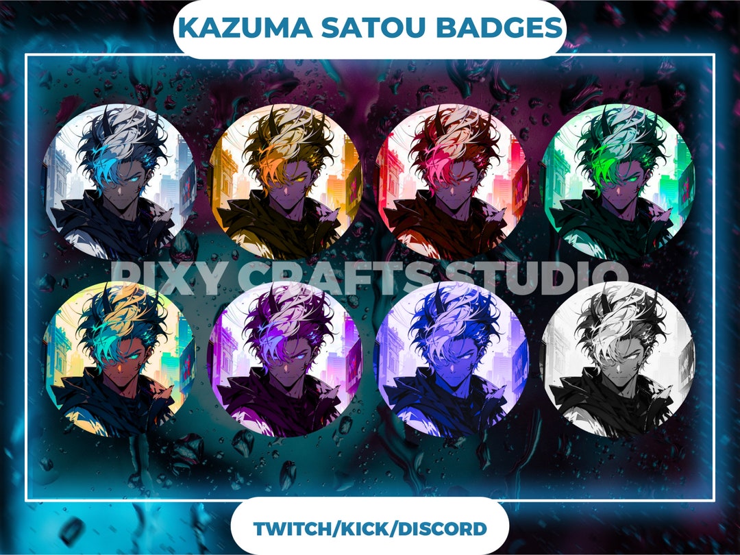 Kazuma-satou Twitch Badges - Anime-themed Sub & Bit Badges for Twitch ...