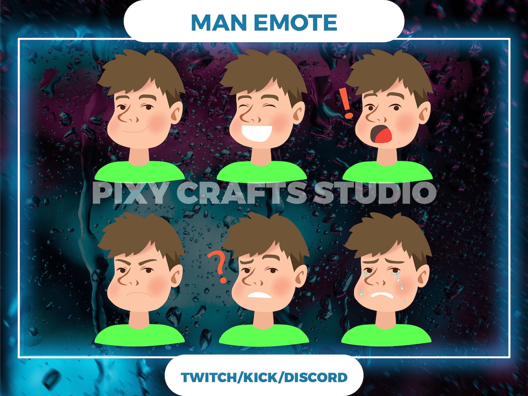 Man Emote | Twitch, Youtube, Discord, Community, Streamer Emote | Guy ...