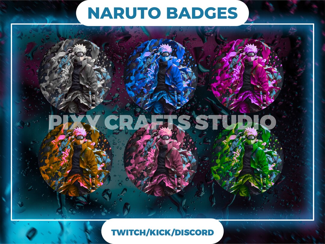 Nar-uto Twitch Sub Badges Set | 6 Unique Icon | Anime-themed ...