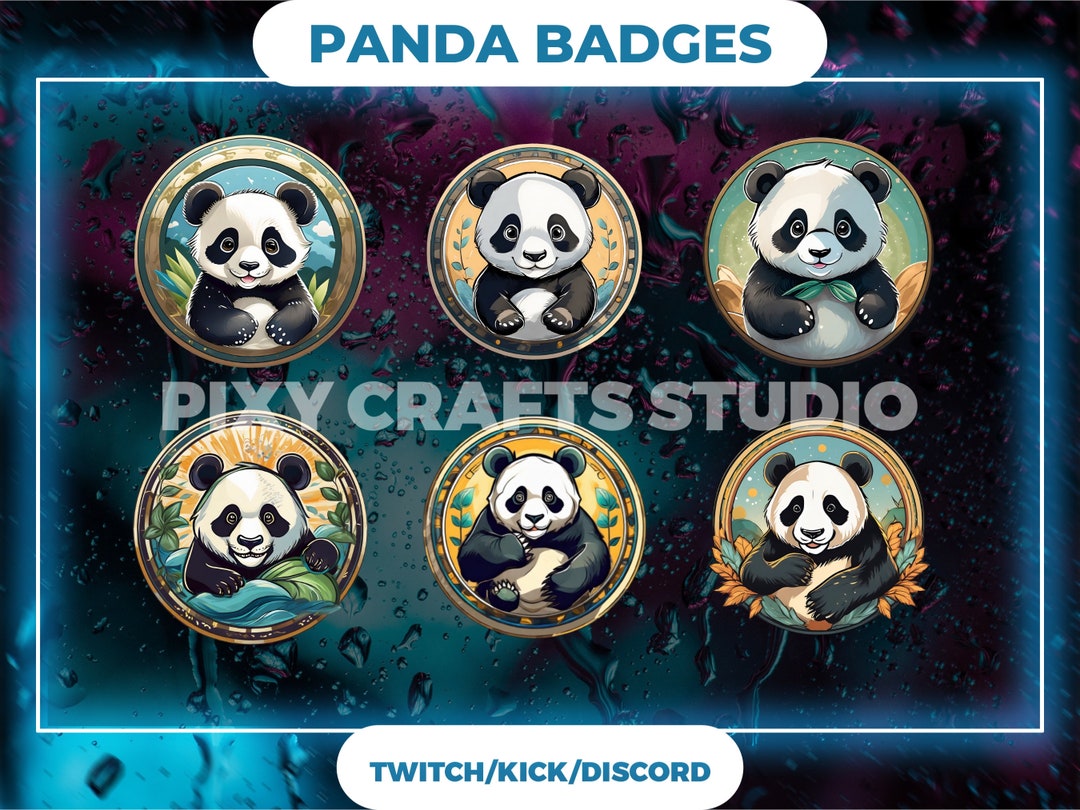 Panda Sub Badges for Twitch, Youtube, Discord | Bit Badges | Twitch ...