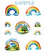 Printable Rainbow Stickers Set - Bright Digital Planner Embellishments ...