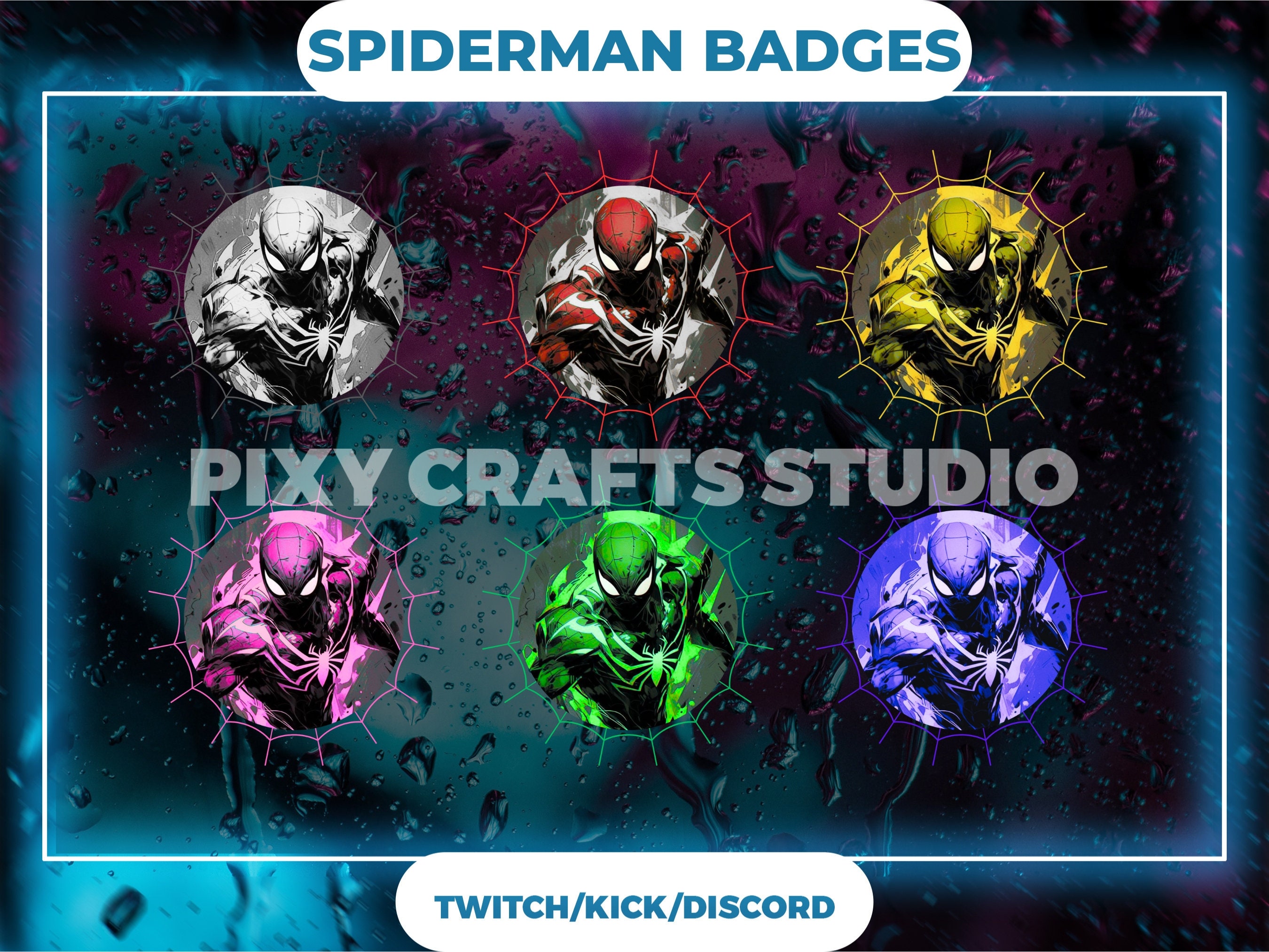 Spider-man Twitch Sub/bit Badges | Superhero | Cute and Kawaii ...