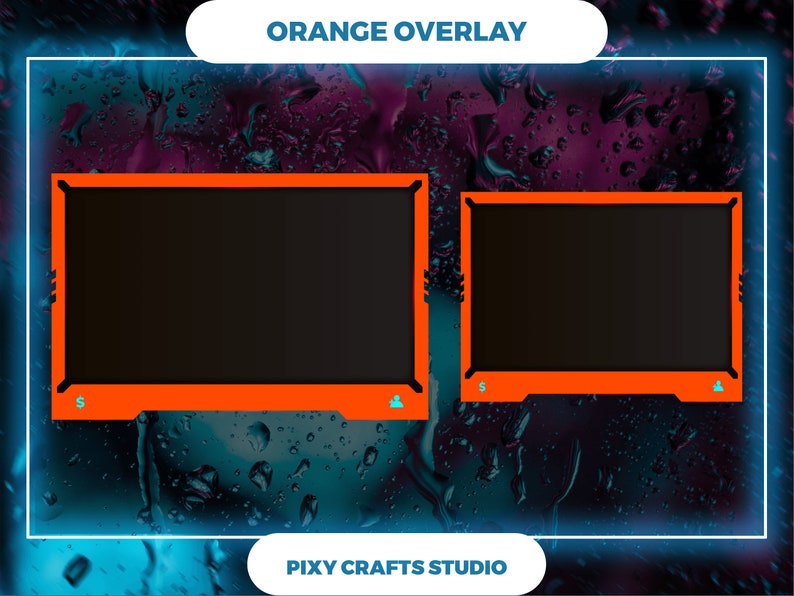 Static Orange Twitch Overlay Package | Simple | Orange | Twitch Stream ...
