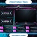 Static Stream Overlay Package for Twitch Featuring Pink and Black ...