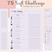 75 Soft Challenge Tracker Printable, ,soft Challenge 75,75 Easy ...