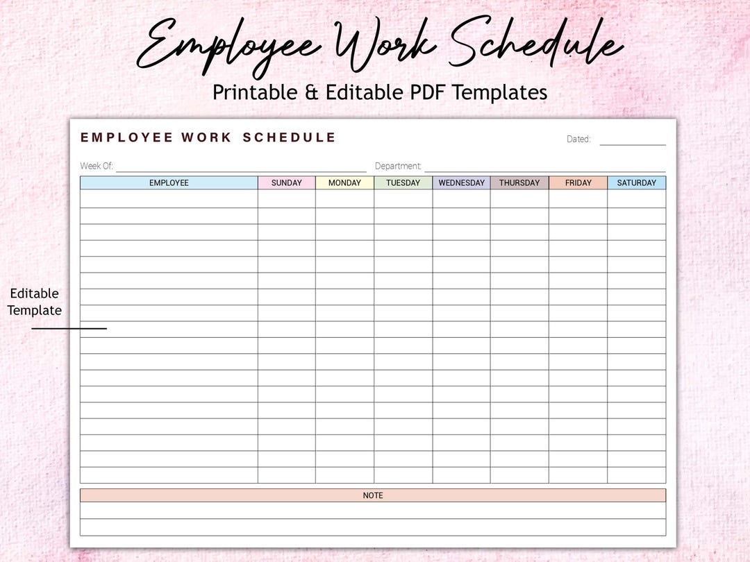 Employee Work Schedule, Streamline Efficiency, Boost Productivity ...