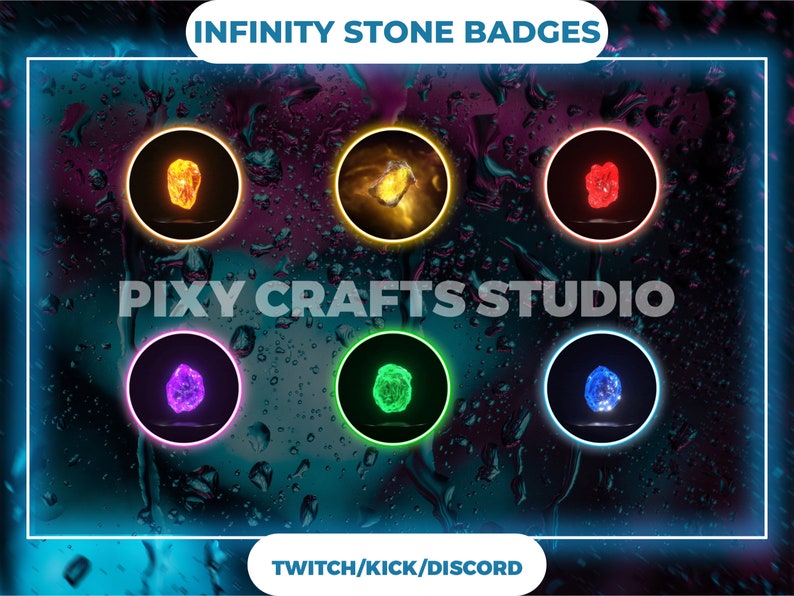 Twitch Bit/cheer Sub Badge - Infinity Stone - Instant Download / Pay to ...