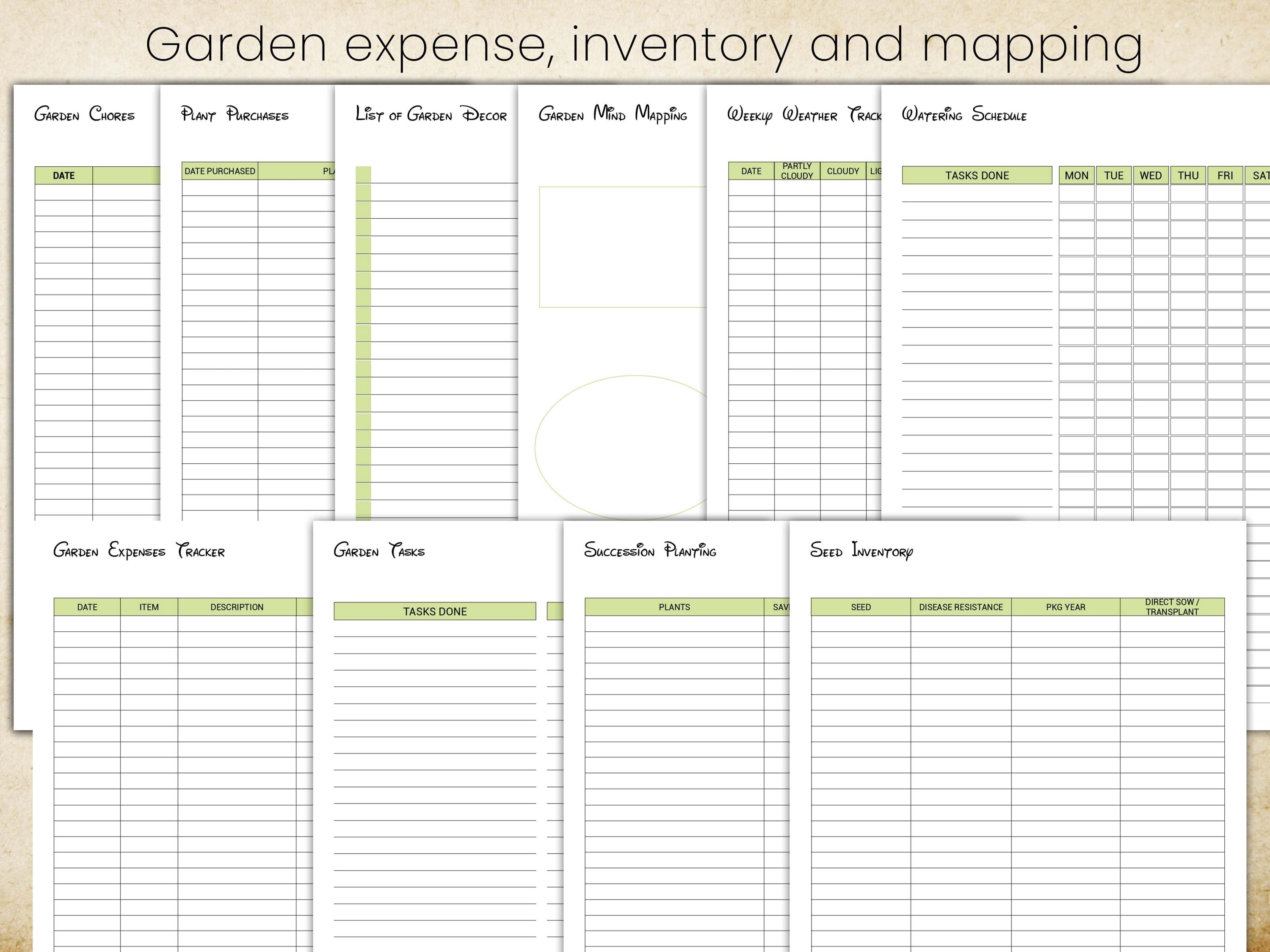 Gardening Planner Printable Pdf,garden Journal Tracker Digital,indoor ...