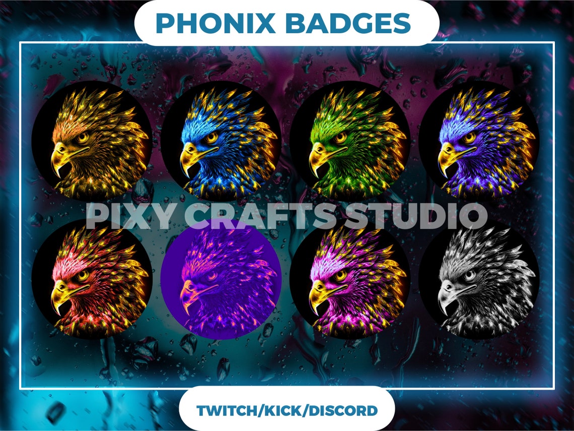 Phoenix [sub Badges] Designed for Twitch, Discord, Sub, Streamers ...
