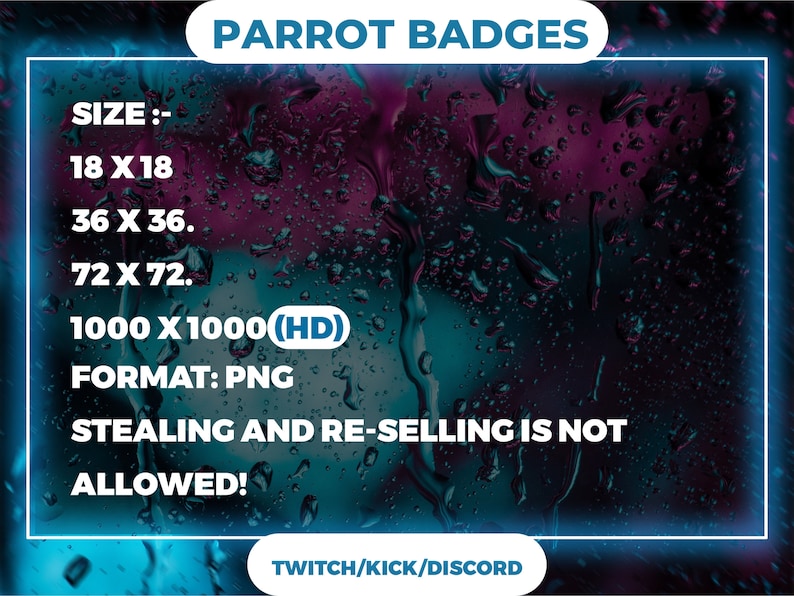 Parrot Badges for Twitch, Youtube, Discord | Bird Badges | Twitch Macaw ...