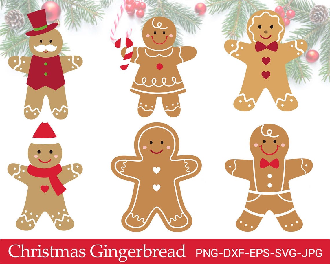 Christmas Gingerbread Svg Bundle Christmas Gingerbread SVG Christmas ...
