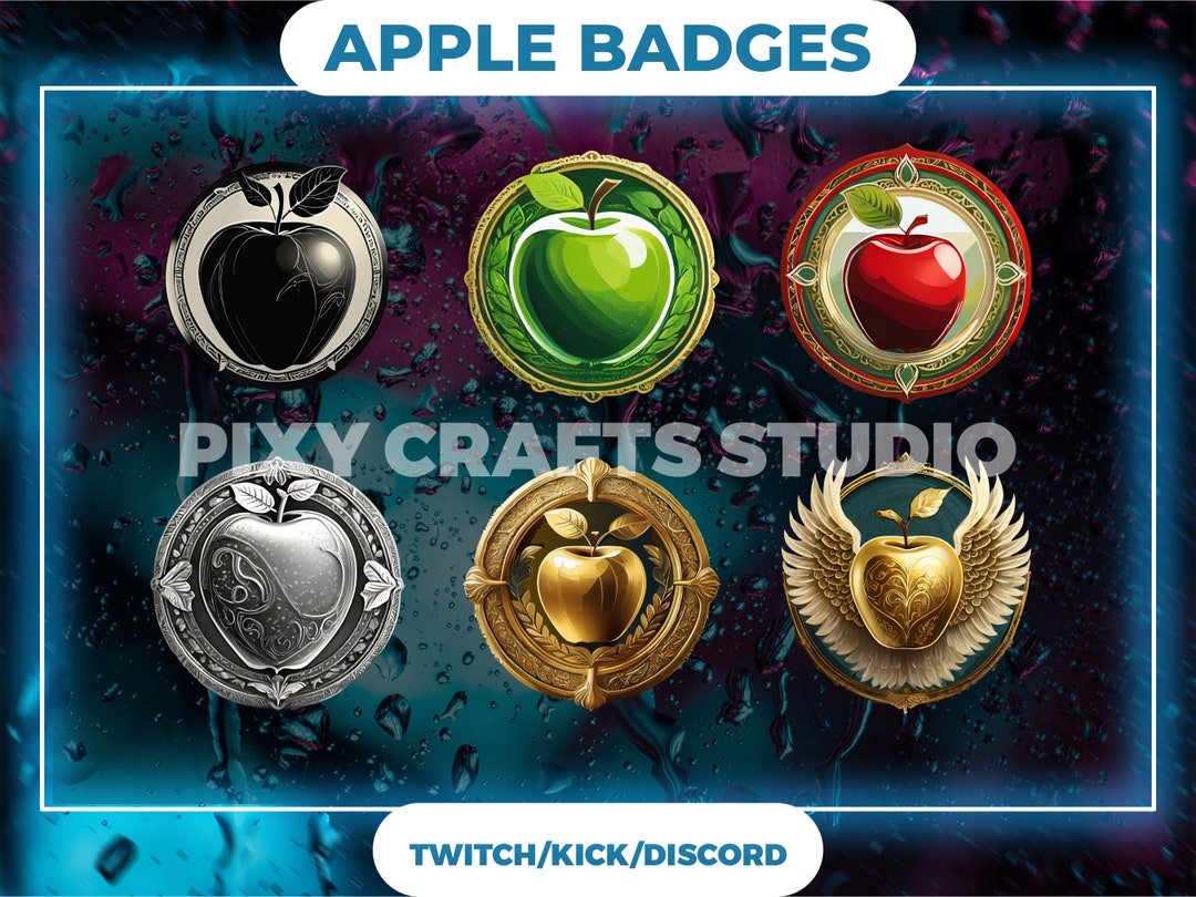 Apple Sub Badges | Bit Badges With A Fruit Twist | Creative Fruit and ...