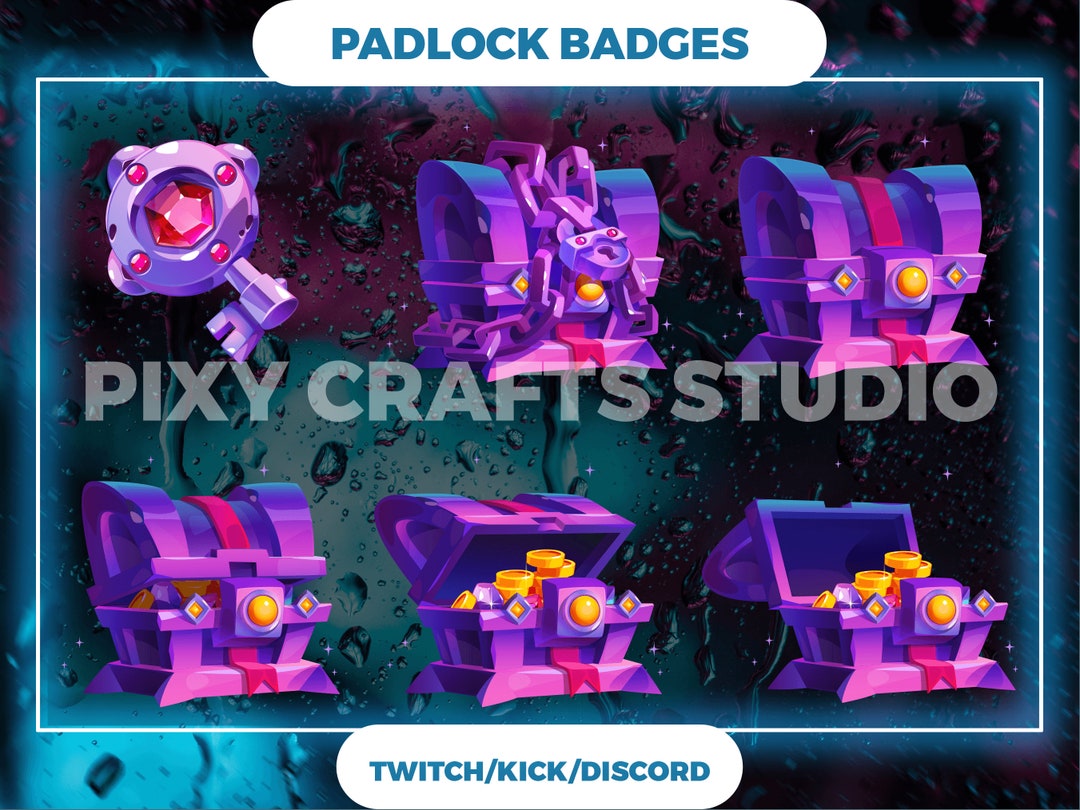 Twitch Padlock Badges | Youtube Badges | Community Badges | Streamer ...