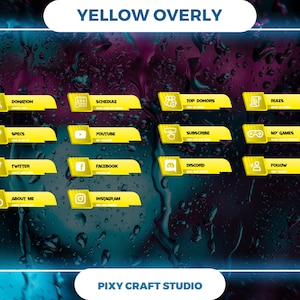 Unlock Animated Yellow Stream Panels With A Twitch Webcam Overlay for ...