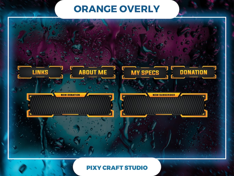Vibrant Orange Animated Twitch Overlay Bundle | Stream Alerts ...