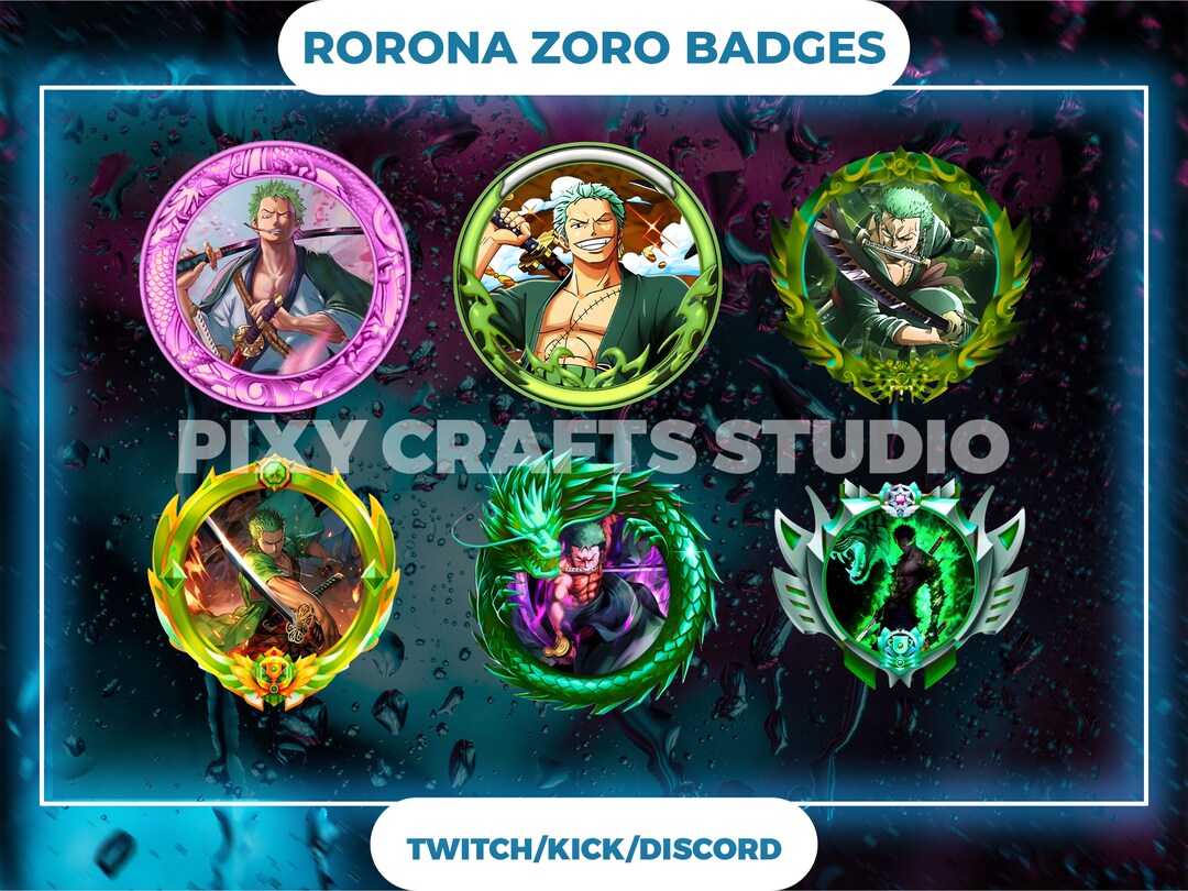 Roronoa-zoro / Sub Badges for Twitch Anime-inspired Badges Ready to Be ...