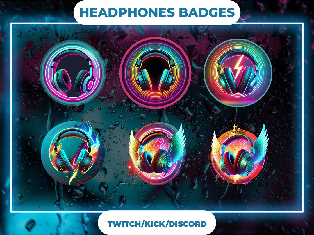 Headphone Badges for Twitch/youtube/kick/discord / Bit Badges / Headset ...