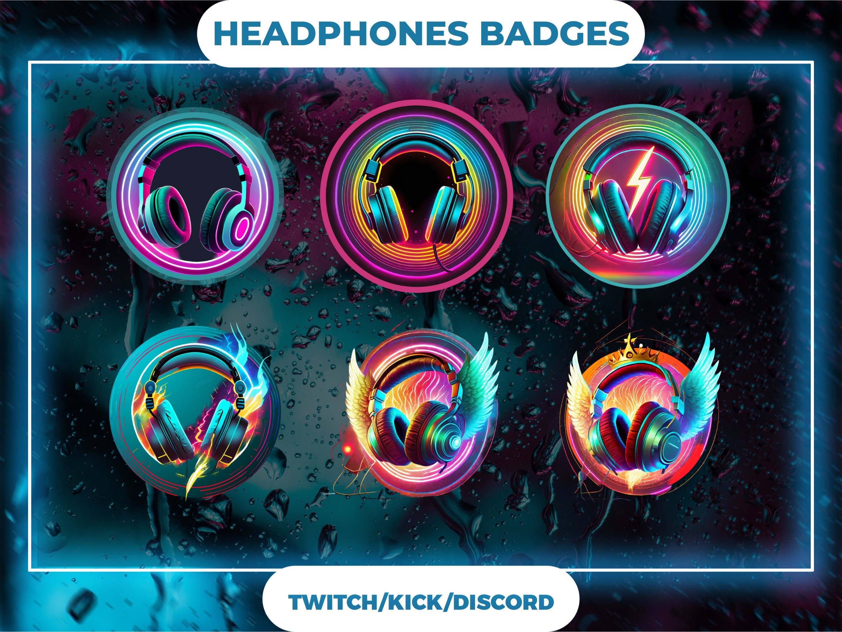 Headphone Badges for Twitch/youtube/kick/discord / Bit Badges / Headset ...