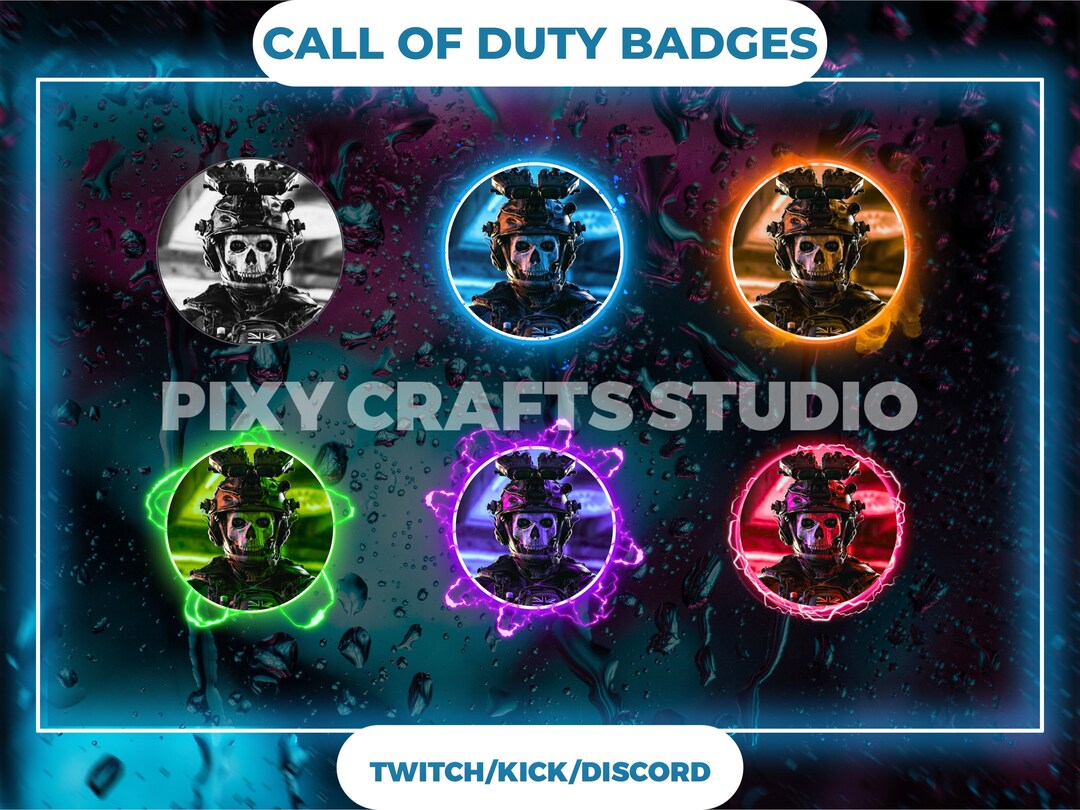 C-O-D Twitch Badges | Call-of-duty Badges | Streamer Badges | Youtube | Discord | Twitch | Ghost ...