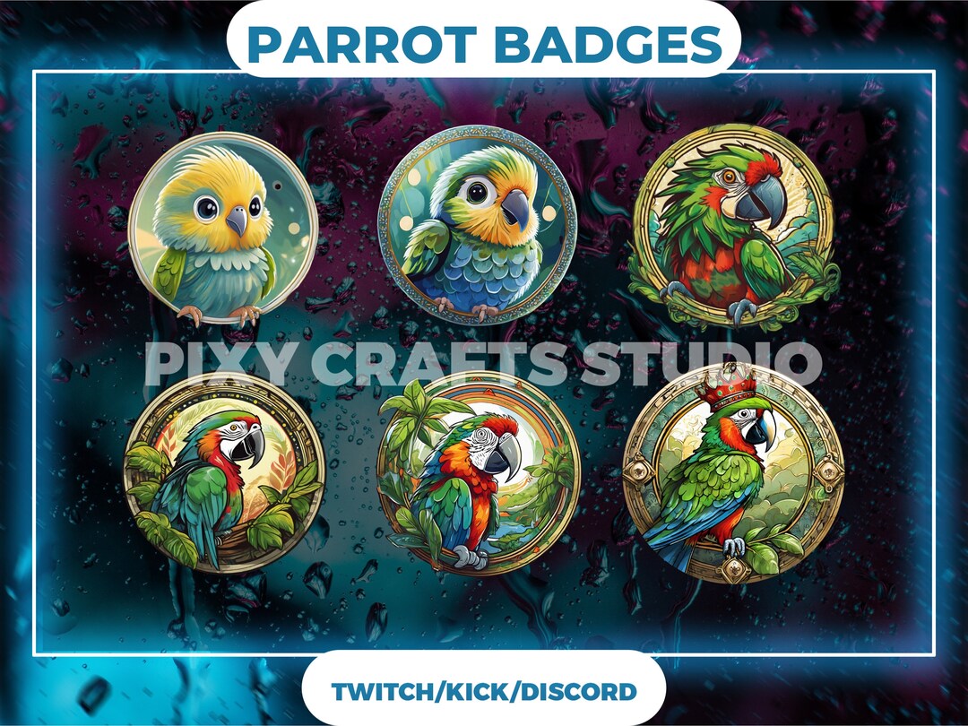Parrot Twitch Badge | Loyalty - Bit Badges for Twitch, Youtube, and ...