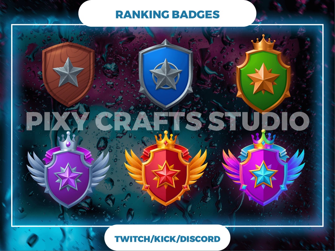 Get 6 Sub/bit Twitch Badges! Instant Download for Your Gaming Channel ...