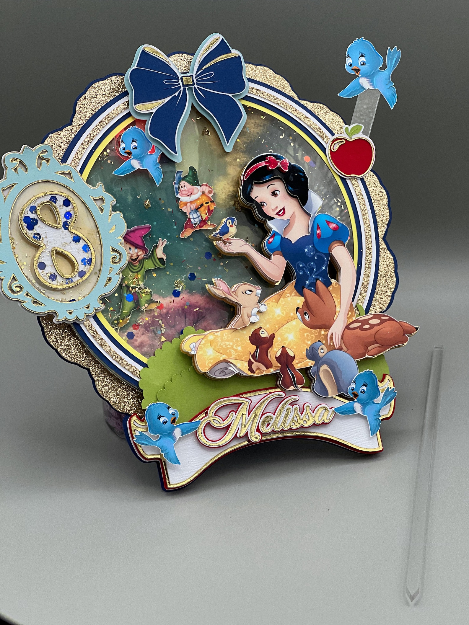 Snow White Cake Topper: 3D Party Decoration With Optional LED Lights - Etsy