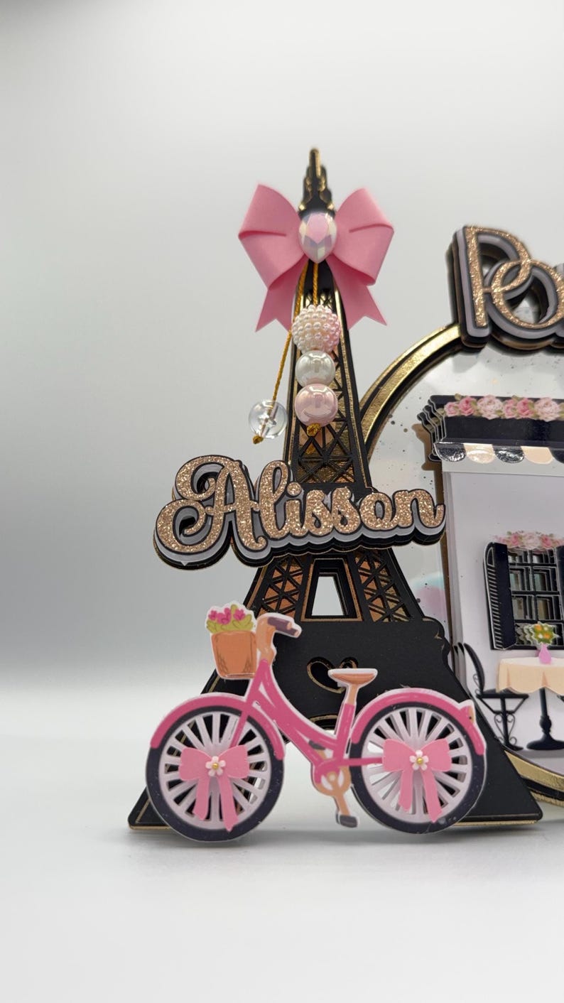 Paris Cake Topper: 3D Birthday Party Decoration With LED Lights - Etsy