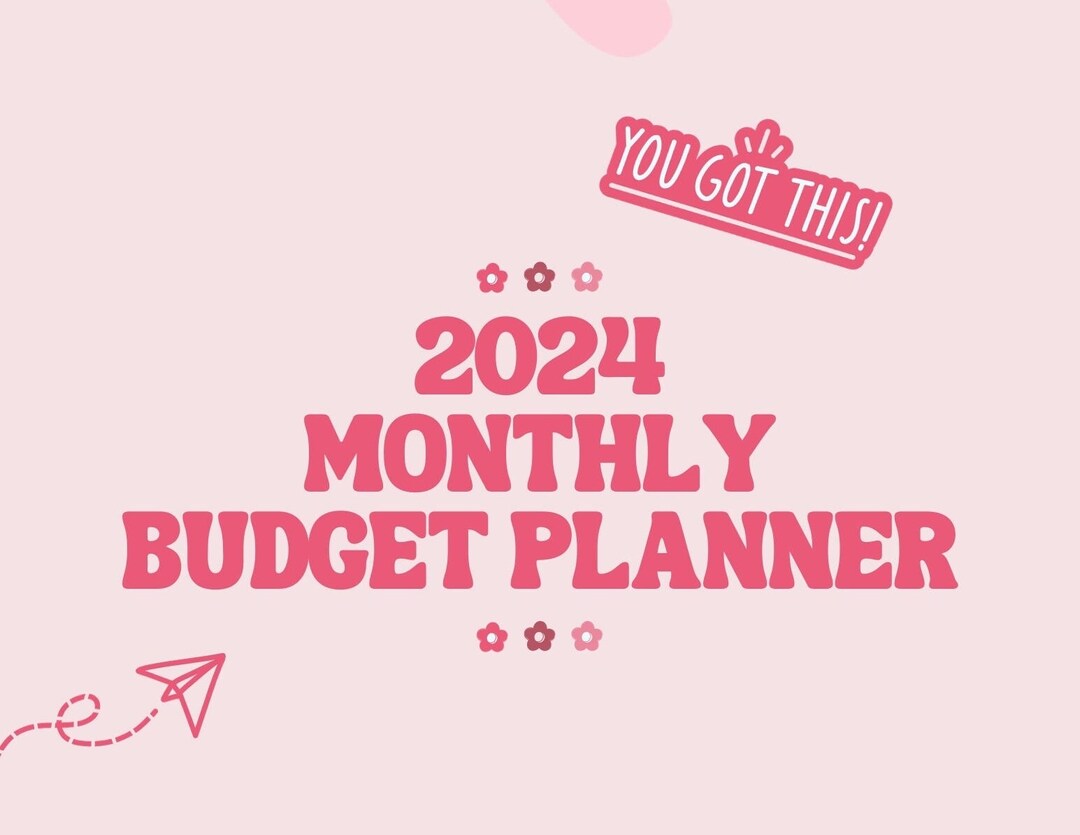 2024 Pink Monthly Budget Planner Digital - Etsy
