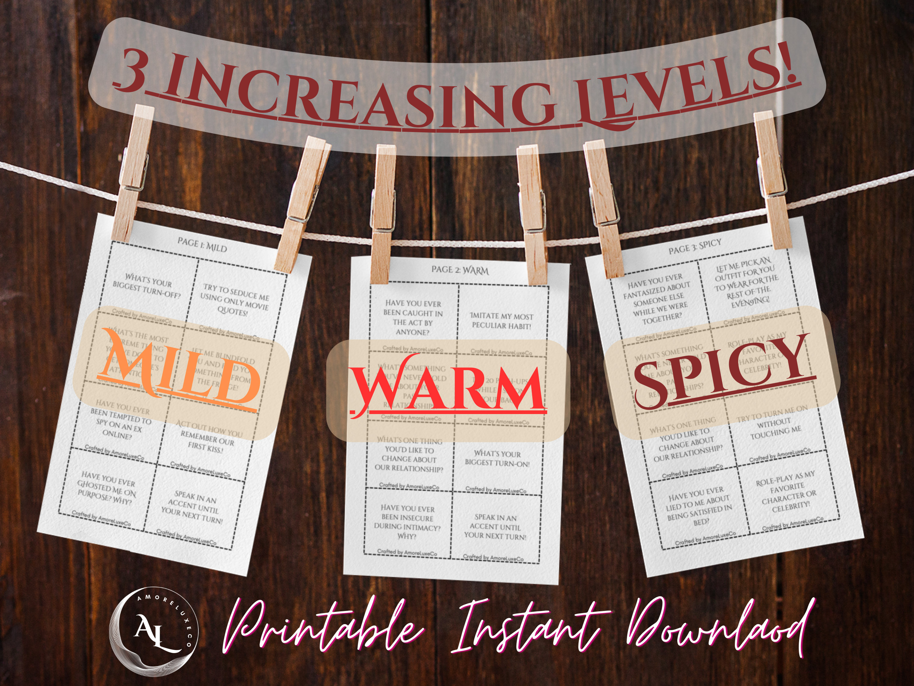 Truth or Dare Spicy Couples Game Printable - Etsy